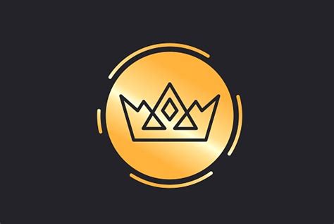 빈티지 로얄 골드 크라운 로고 디자인 벡터 템플릿입니다 왕과 여왕 기하학 연꽃 고급 호텔에 대한 스톡 벡터 아트 및 기타 이미지 고급 호텔 공주 금 금속 Istock