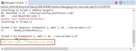 Dumping Variables And Arrays With Gdb In Eclipse Mcu On Eclipse