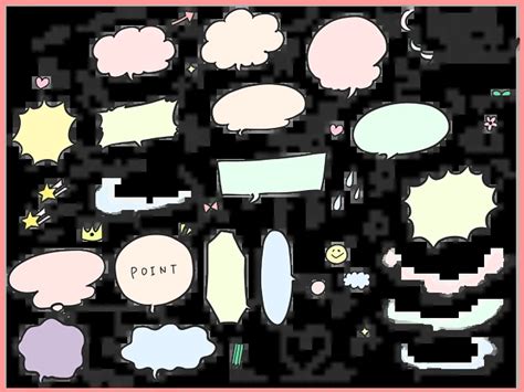 手绘儿童卡通简笔画气泡框聊天框姓名符号黑板报画手账电子ps素材 7 花瓣网