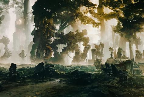 Premium Ai Image Photo Dystopia Massive Construct Of Robot Gears And