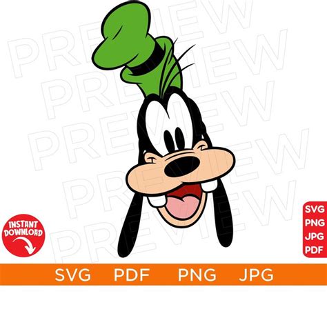 Goofy Vector Svg Goofy Ears Svg Mouse Png Disneyland Ears Svg Clipart Svg Cut File Layered By