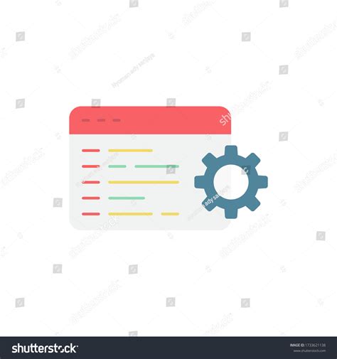 Custom Coding Symbol Programming Vector Icon Stock Vector Royalty Free