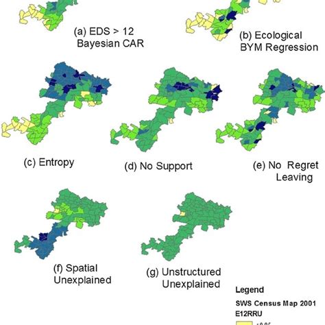 Posterior Expected Relative Risks Bym Model For Epds 12 A Eds