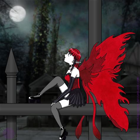 Anime Girl Half Demon Half Angel