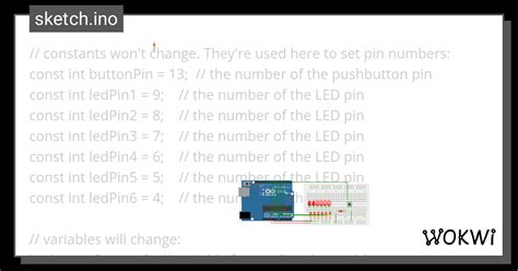 Button And Led Pin Wired Wokwi Esp32 Stm32 Arduino Simulator