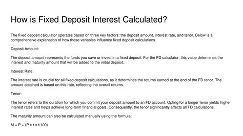 PPT FD Return Calculator Calculate Your Returns Now PowerPoint Presentation ID 12299710