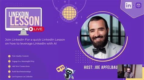 Joe Apfelbaum On Linkedin 005 Linkedin Live 2024 With Joe Apfelbaum Tutorial Joe