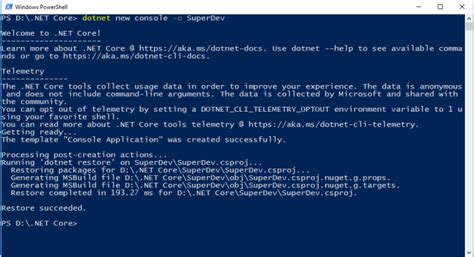 Sample Net Core Console Application Superdev