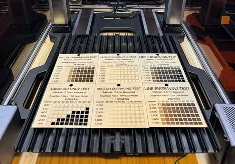 Snapmaker Luban Material Laser Test Files Etsy