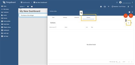部件操作 ThingsBoard社区版
