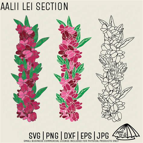 Aalii Lei Section Svg Hawaiian Plant Svg Hawaii Svg Designs Laser