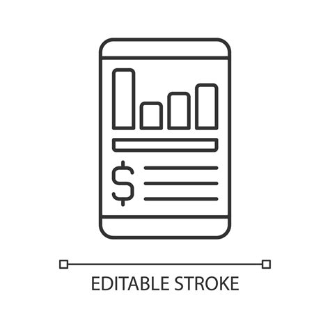 Expense Tracker App Linear Icon Vector Art At Vecteezy