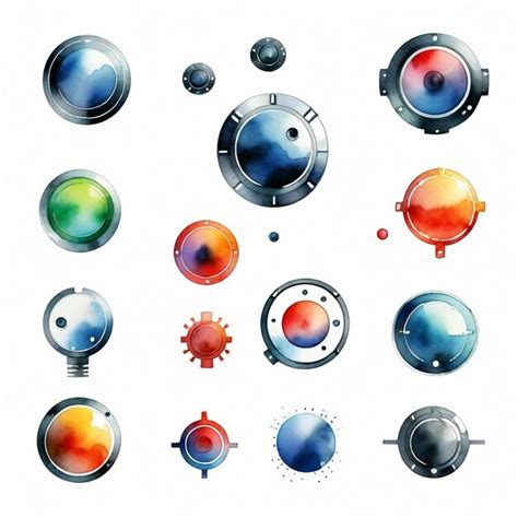 Sensors Vector Set White Background Isolated A High Quality Premium Ai Generated Vector