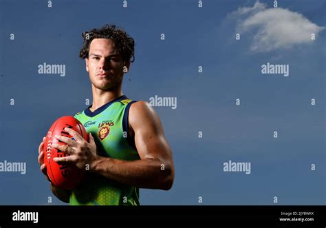 Cam Rayner Is Seen Posing For A Photograph After Brisbane Lions
