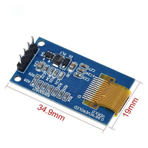 096 Inch 4 Pin Oled Display Module Sh1107 Vertical Screen Module For