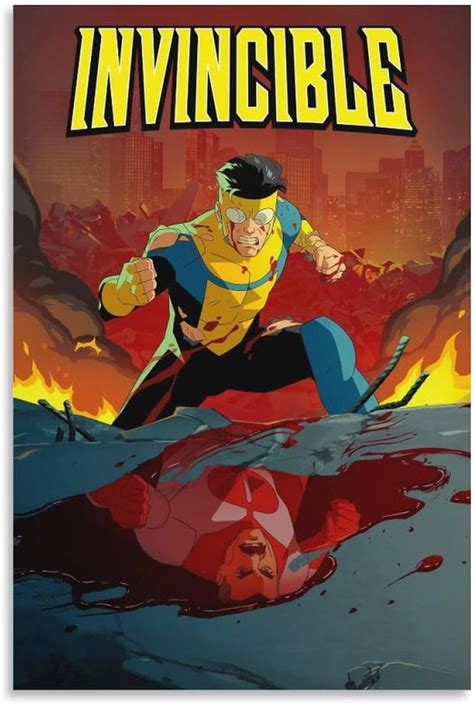 Xlwqdsf Animated Invincible Poster 3 Canvas Wall Art