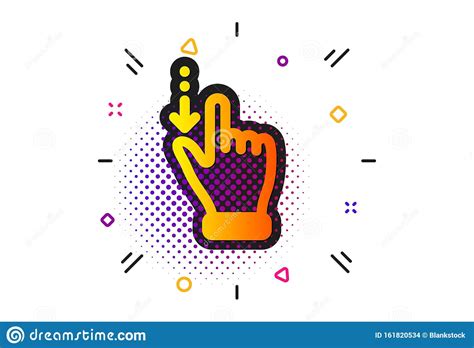 Touchscreen Gesture Icon Slide Down Arrow Sign Swipe Action Vector
