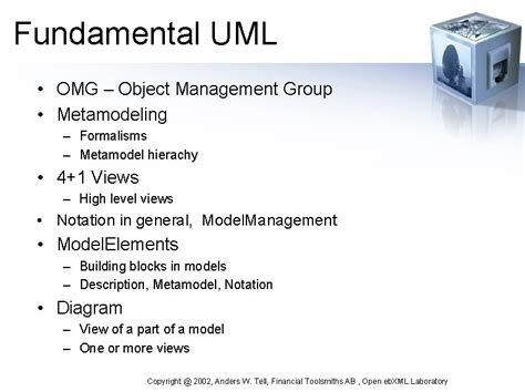 Omg Unified Modeling Language Uml Overview Copyright 2002