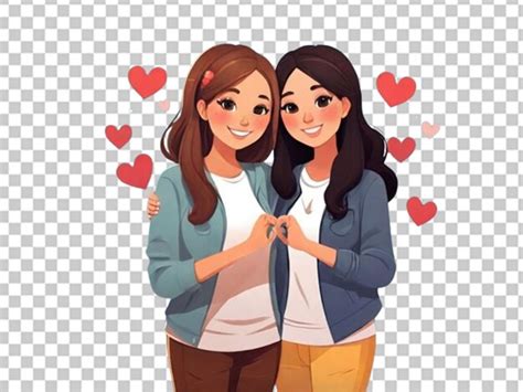 3d Sisters Enjoying A Sisters Day Premium Ai Generated Psd