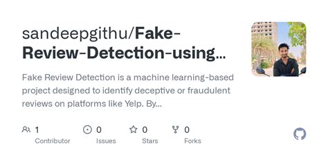 GitHub Sandeepgithu Fake Review Detection Using Python Fake Review Detection Is A Machine