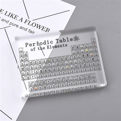 Periodic Table With Real Elements Inside Acrylic Periodic Table With