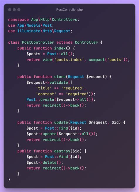 Laravel Eloquent Orm Webdevelopment Php Crudoperations