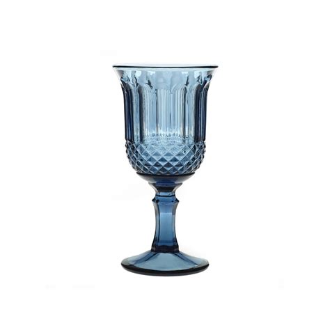 10oz Rosalie Grey Blue Goblet