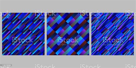 Gradient Geometrical Abstract Rectangle Pattern Background Design Set