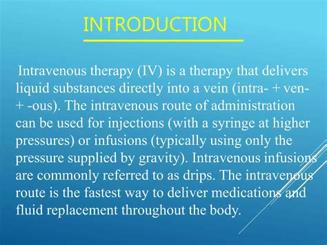 Intravenous Injection Ppt Pptx