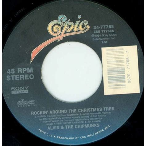Alvin And The Chipmunks ‎ Rockin Around The Christmas Tree Rudolph