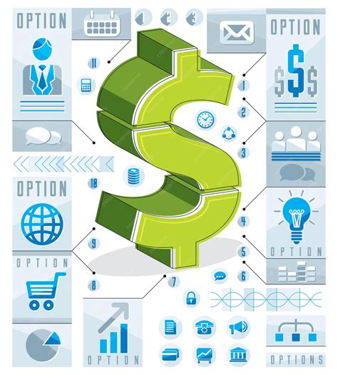 Premium Vector Creative Infographics Template Layered Dollar Sign