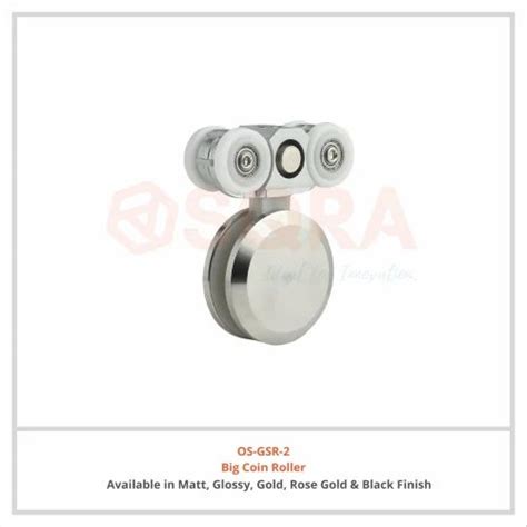 Stainless Steel Round OS GSR 2 Big Coin Glass Sliding Roller At Rs 985 Piece In Rajkot