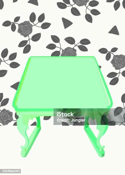 Korean Traditional Small Green Snack Table Soban On The Gray Roses
