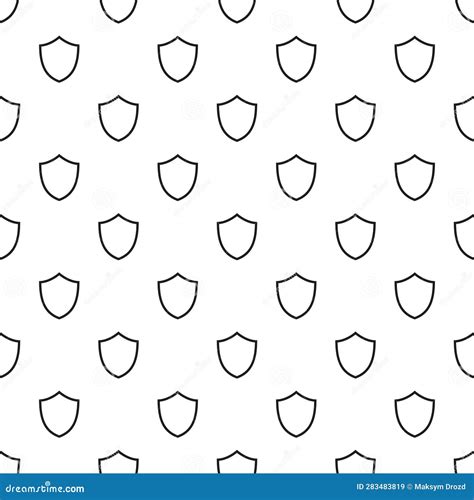 Security Shield Seamless Pattern Shield Protection Vector Geometric