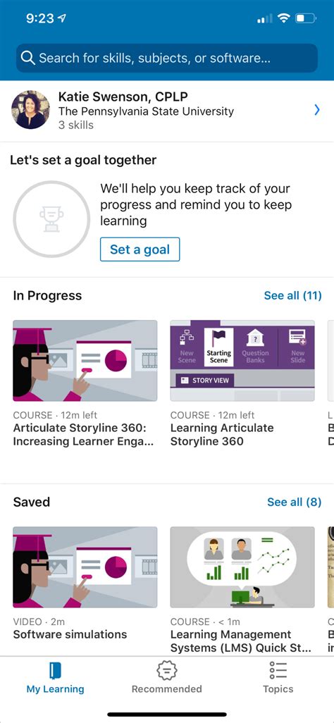 App Review 4 LinkedIn Learning Learning With Mobile Technologies