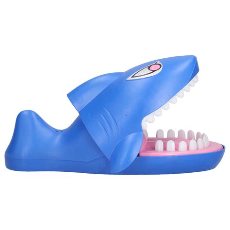 Falleo Clearance Shark Bite Game Biting Finger Pressing Shark Teeth Trick Toys With Light