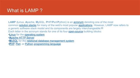 Lamp Stack Tutorial By Jeetendra Mandal Pptx