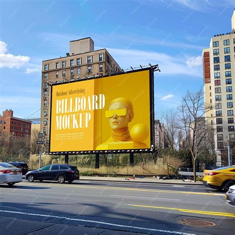 Outdoor Billboard Mockup Premium Ai Generated Psd