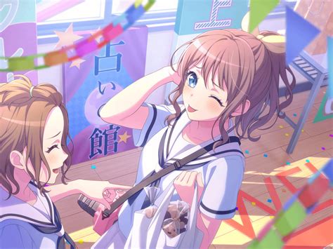 Safebooru Bang Dream Blue Eyes Blush Brown Hair Dress Long Hair