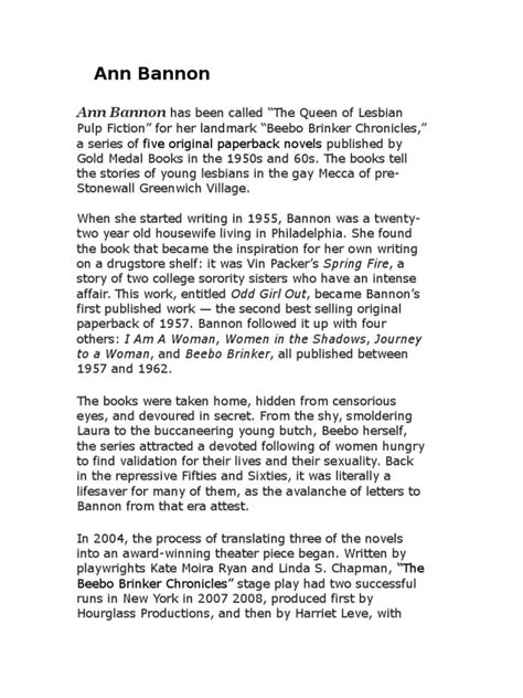 Ann Bannon Queen Of Lesbian Pulp Pdf