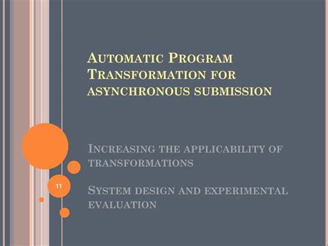 Ppt Program Transformation For Asynchronous Query Submission