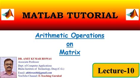 matlab arithmetic operation matlab tutorial matlab tutorial for
