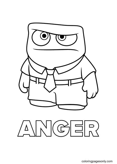 Inside Out 2 Coloring Pages Anger