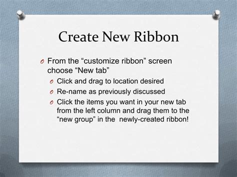 Customizing The Ribbon In Excel 2010 Ppt