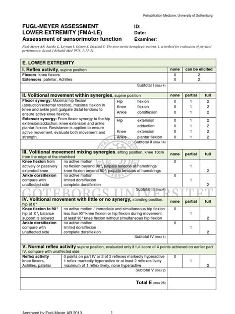 Fugl Meyer 評価用紙 Pdf Fugl Meyer Assessment 方法 Zcdc