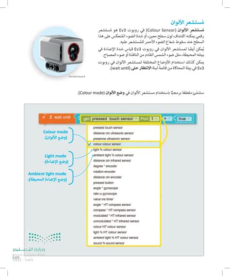 يُمكنك في بيئة أوبن روبيرتا لاب Open Roberta Lab استخدام لبنة التوجيه