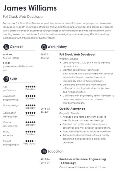 Full Stack Developer Resume 8 Examples To Get You Hired