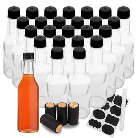 Crystal Hot Sauce Alotpower 24 Pack 5oz Hot Sauce Bottles Glass Woozy