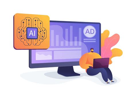 ai optimized programmatic advertising abstract concept illustration