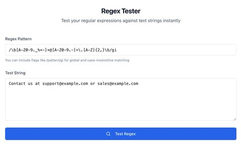Regex Tester Zight